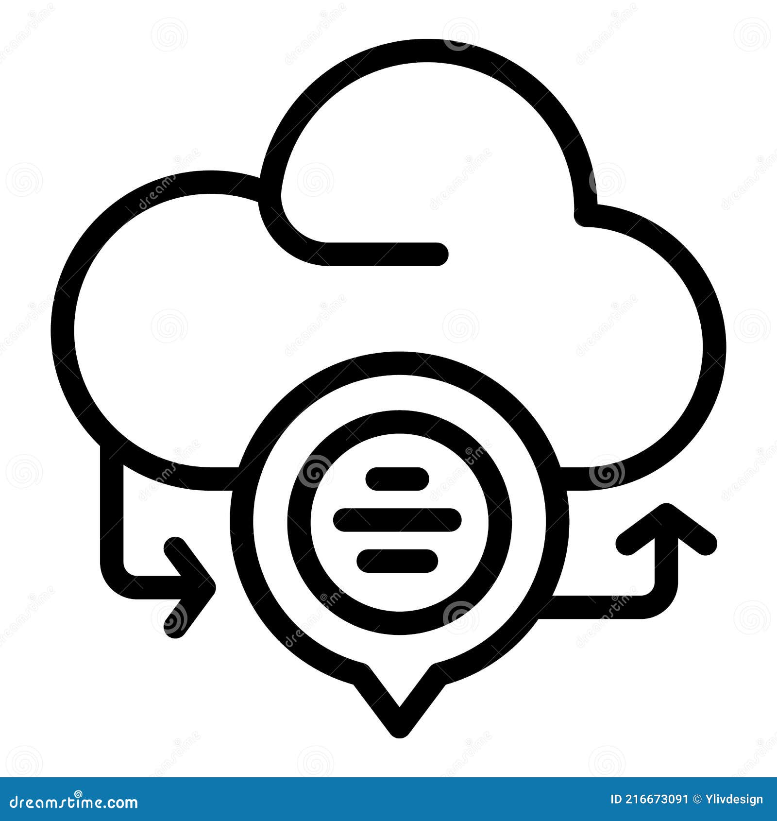 Chat System Icon, Outline Style Stock Vector - Illustration of talk ...