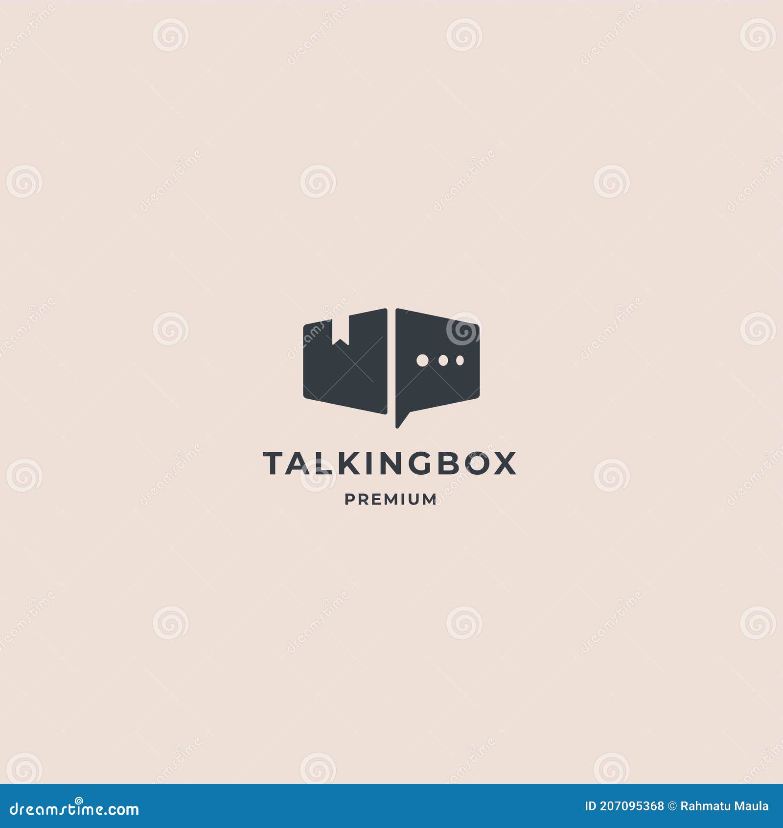Chat Talk Box Logo with Bubble Speech Shape and Minimalist Style for ...