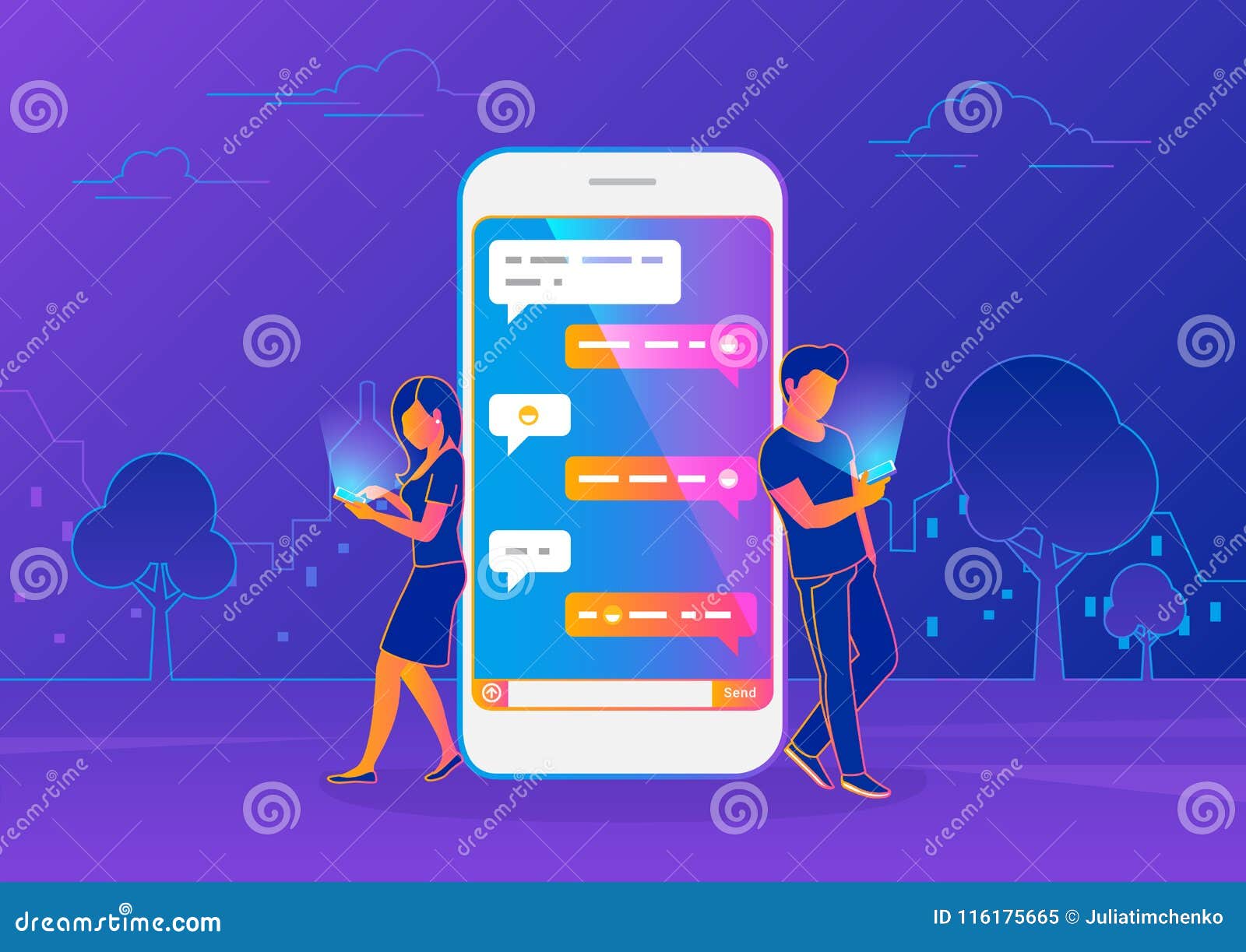 Chat Talk Concept Illustration Stock Vector - Illustration of dialog ...