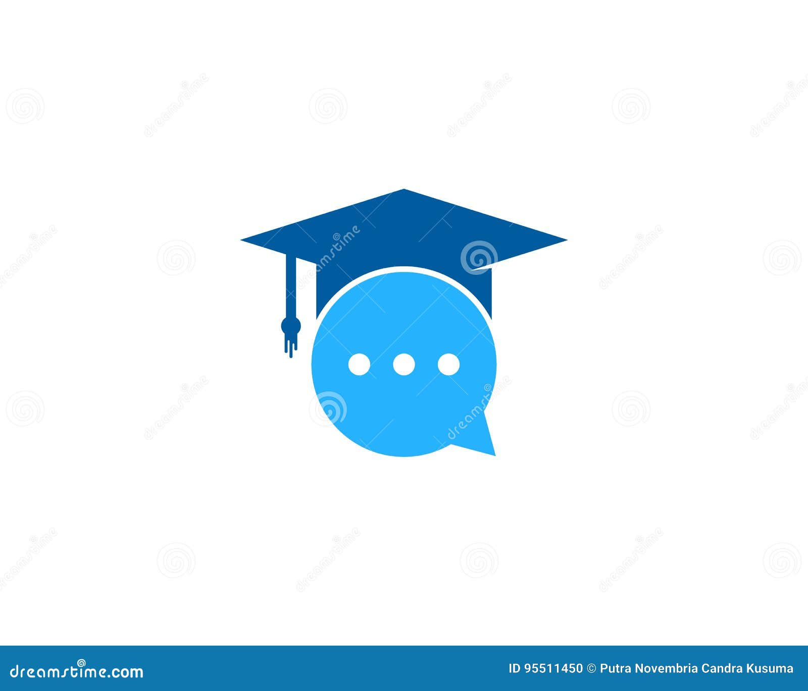 Chat Talk Education Icon Logo Design ELement Stock Vector ...