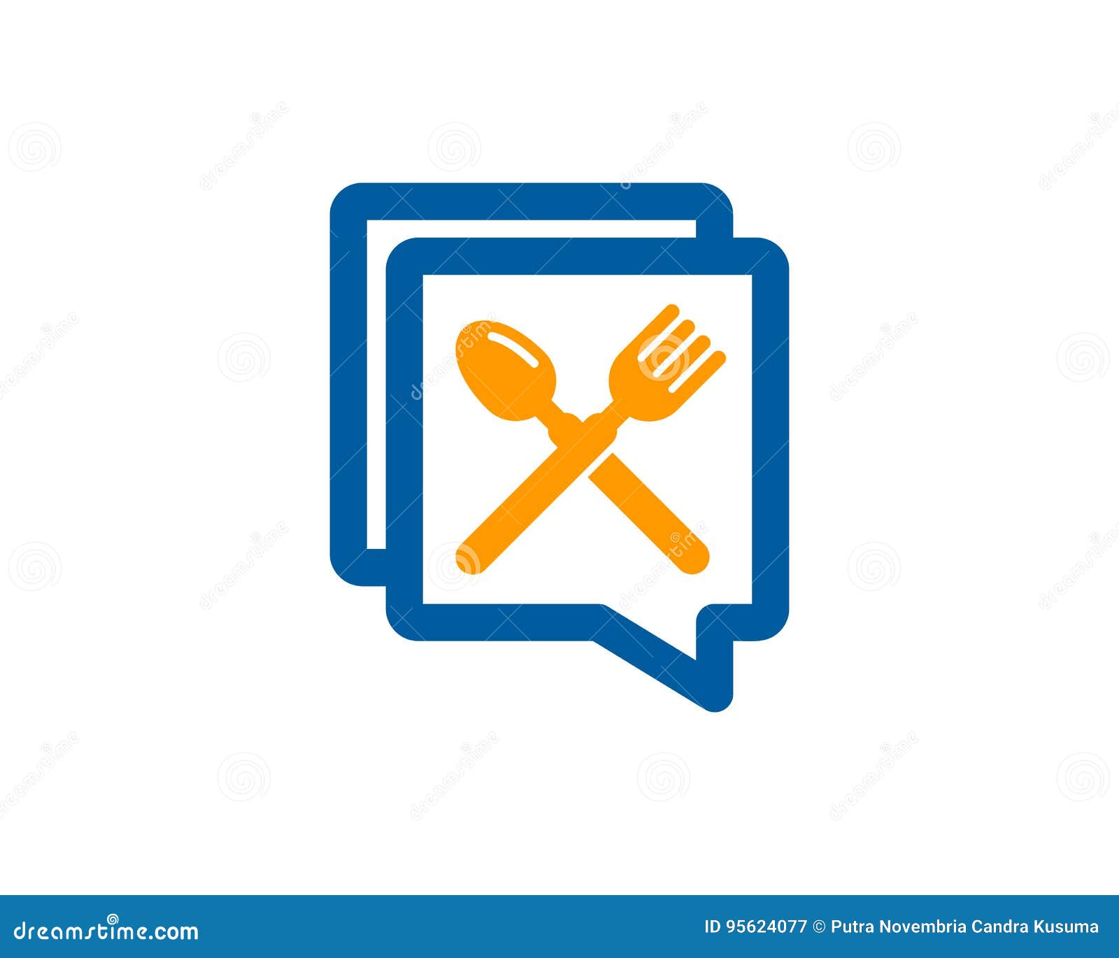 Chat Talk Food Icon Logo Design Element Stock Vector - Illustration of ...