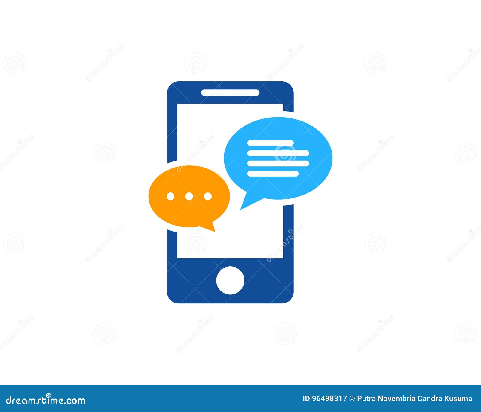 Chat Talk Mobile Phone Icon Logo Design Element Stock Vector ...