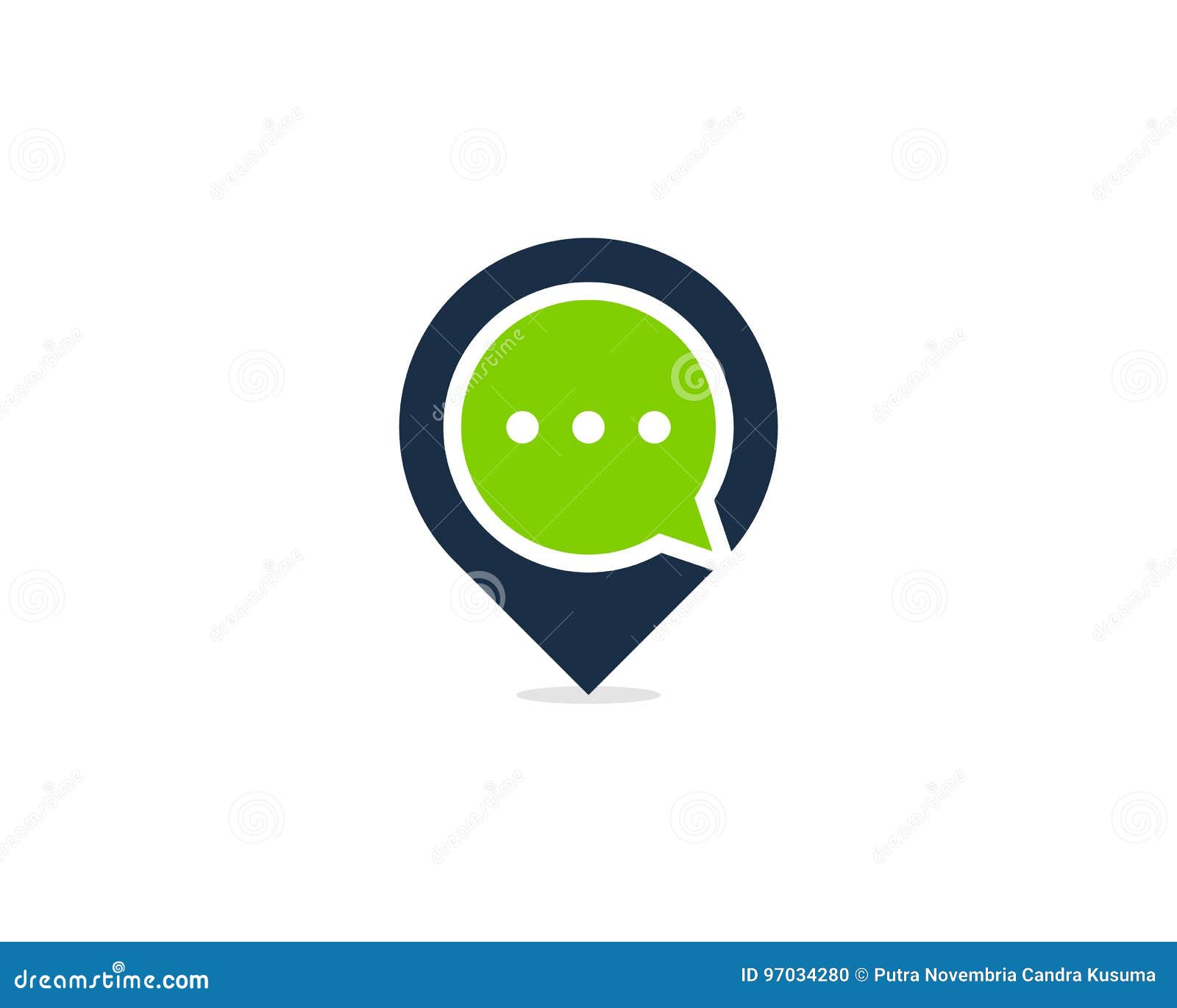 Chat Talk Pin Point Icon Logo Design Element Stock Vector ...