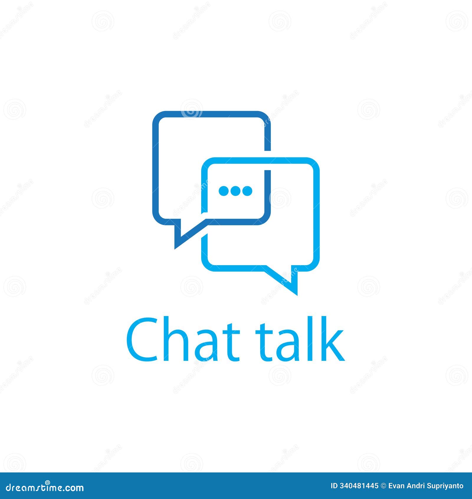 Chat Talk Pixel Perfect Logo Vector Symbol Stock Vector - Illustration ...