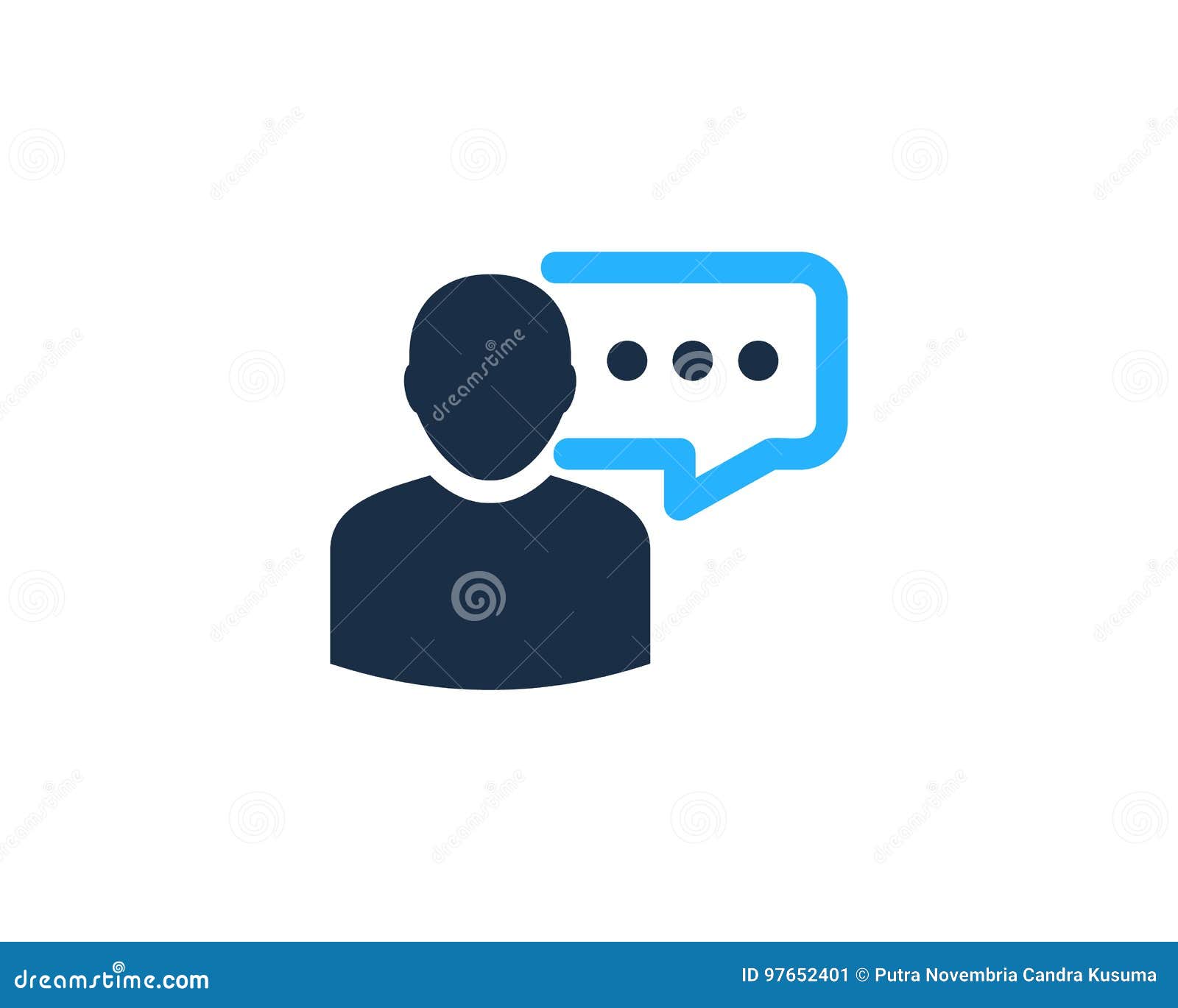 Chat Talk User Icon Logo Design Element Stock Vector - Illustration of ...