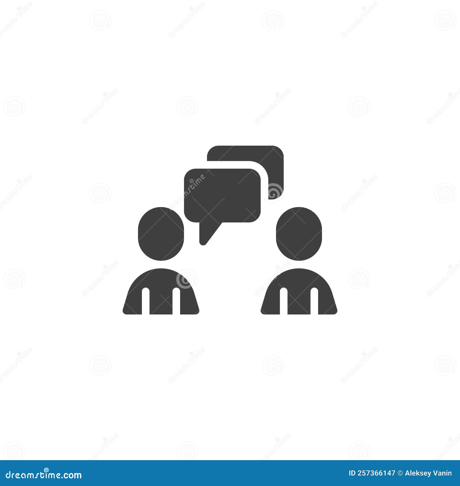 Chat talk vector icon stock vector. Illustration of think - 257366147