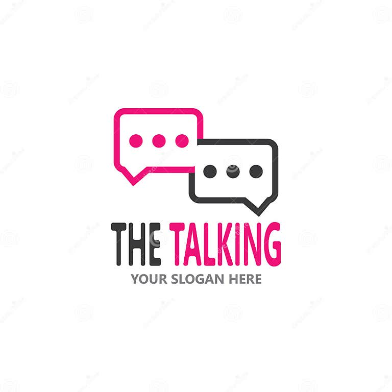 Chat Talking Logo and Symbol Vector Template Stock Vector ...