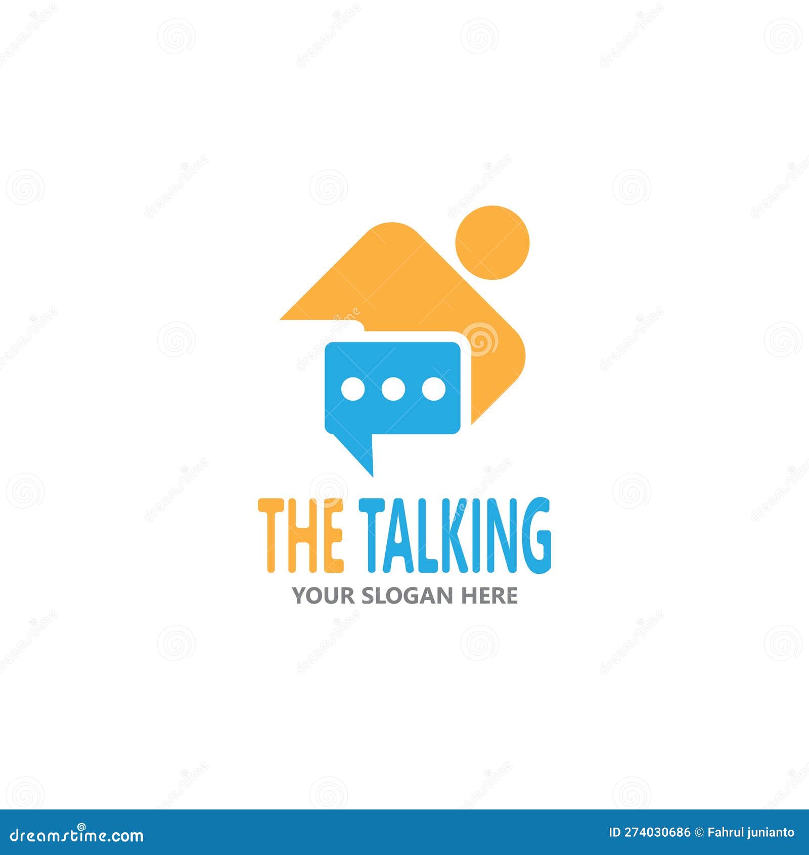 Chat Talking Logo and Symbol Vector Template Stock Illustration ...