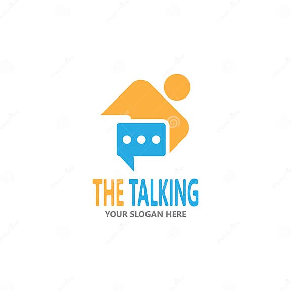 Chat Talking Logo and Symbol Vector Template Stock Illustration ...