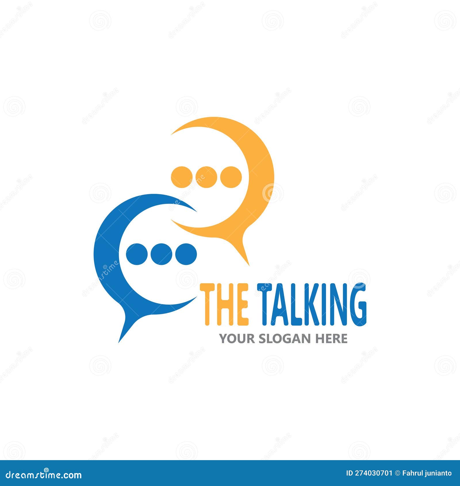 Chat Talking Logo and Symbol Vector Template Stock Illustration ...