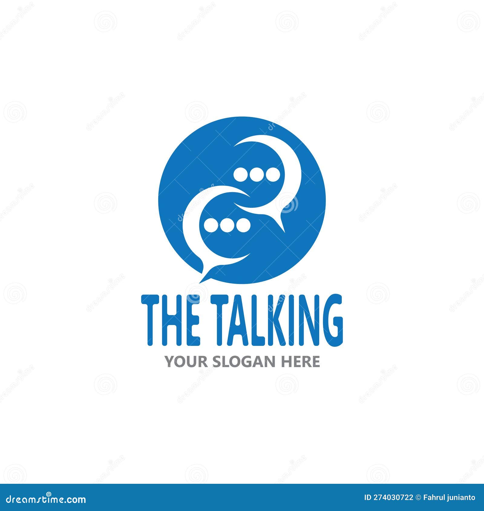 Chat Talking Logo and Symbol Vector Template Stock Illustration ...