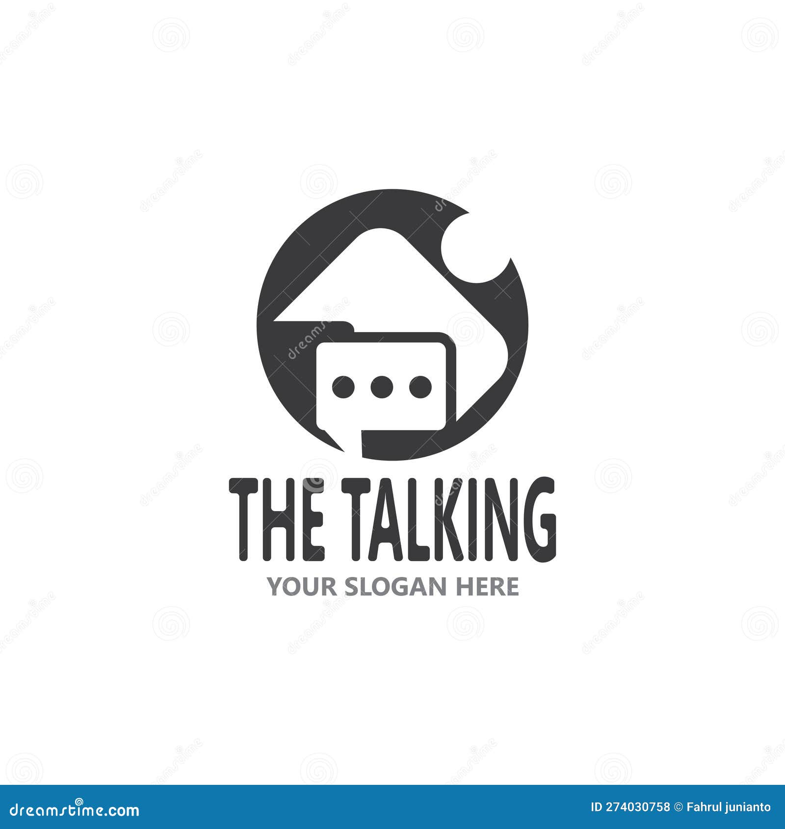 Chat Talking Logo and Symbol Vector Template Stock Illustration ...