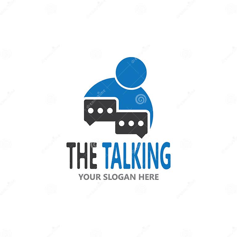 Chat Talking Logo and Symbol Vector Template Stock Illustration ...