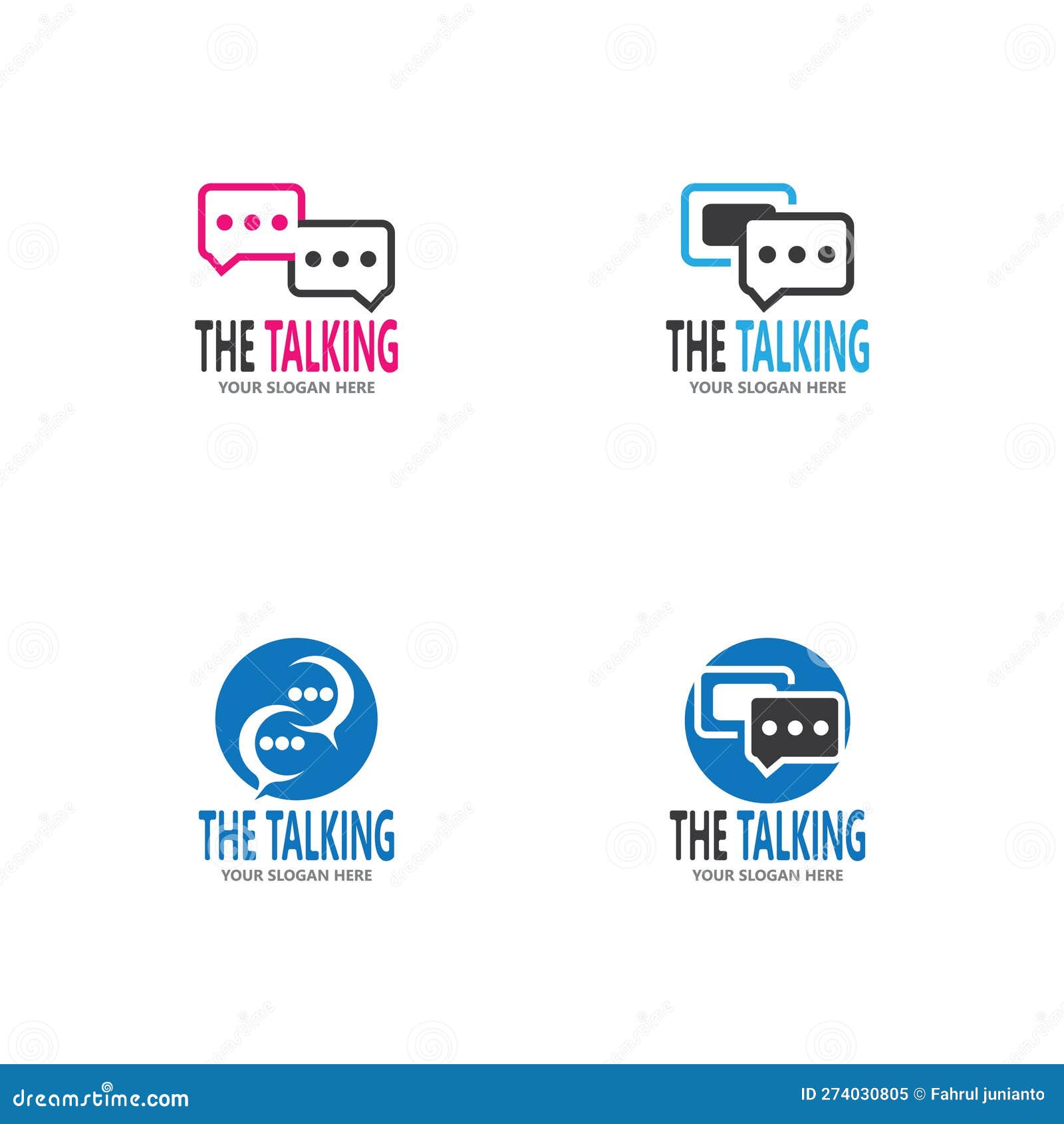 Chat Talking Logo and Symbol Vector Template Stock Illustration ...