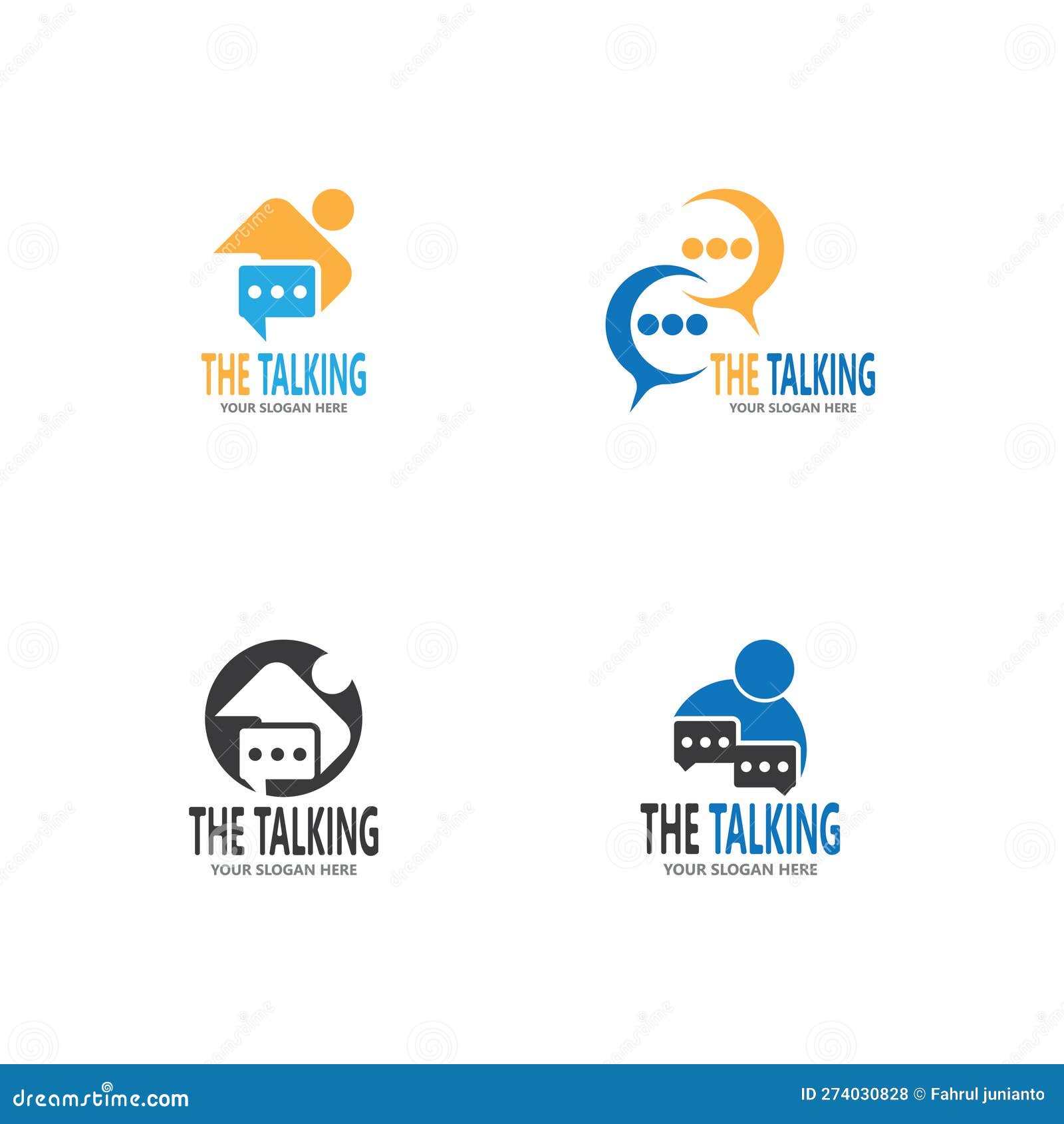 Chat Talking Logo and Symbol Vector Template Stock Illustration ...