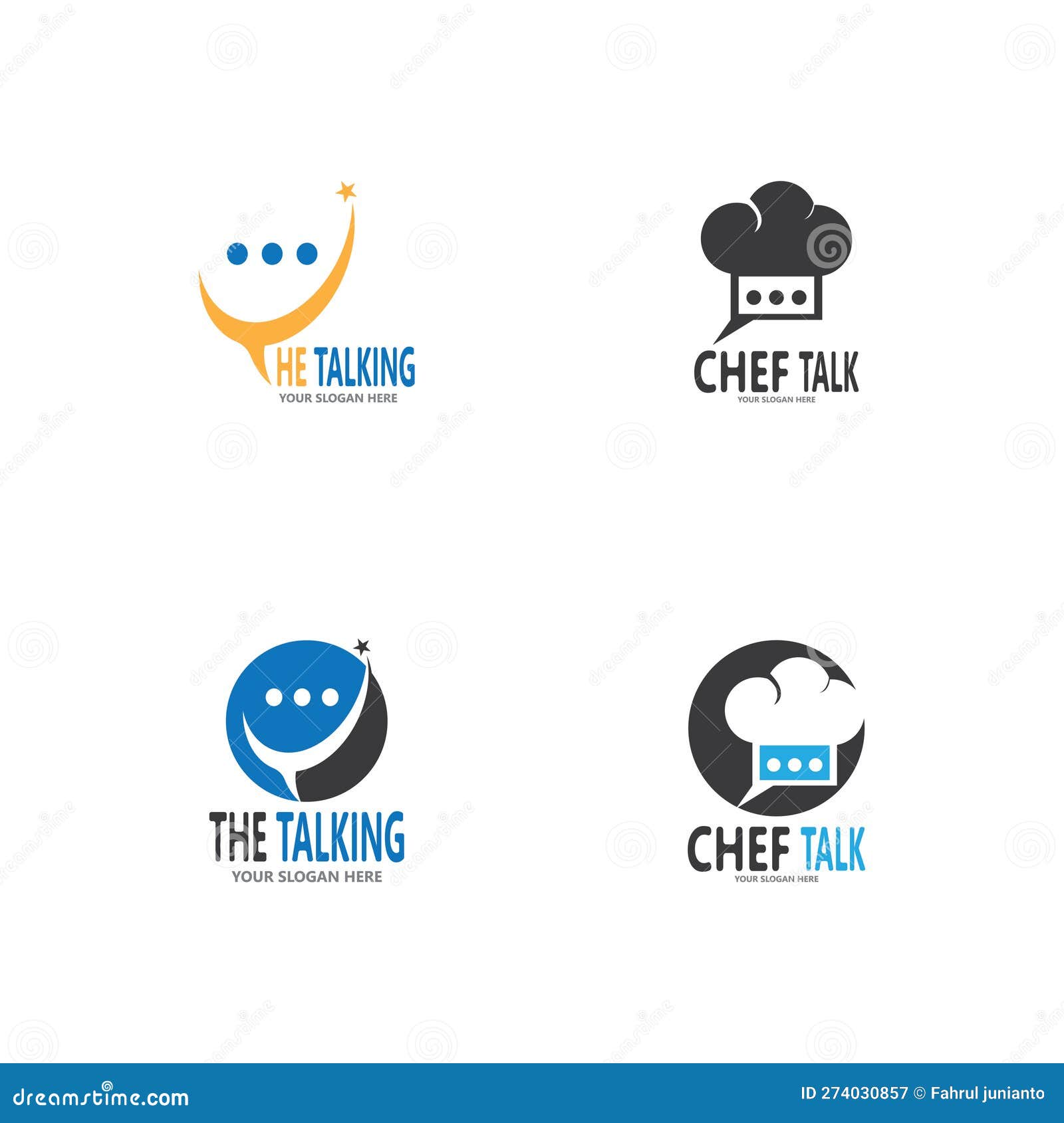 Chat Talking Logo and Symbol Vector Template Stock Illustration ...