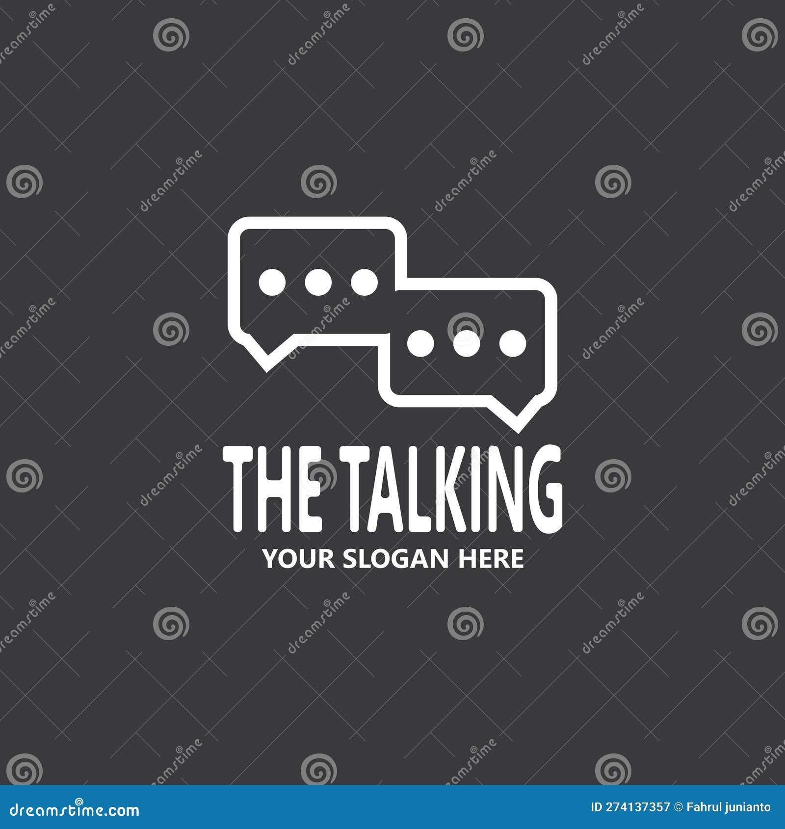 Chat Talking Logo and Symbol Vector Template Stock Illustration ...
