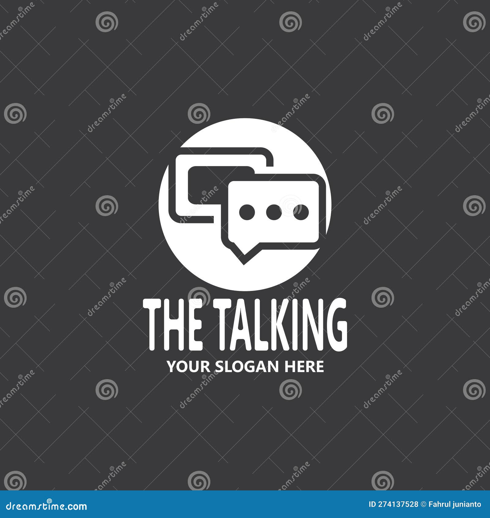 Chat Talking Logo and Symbol Vector Template Stock Illustration ...