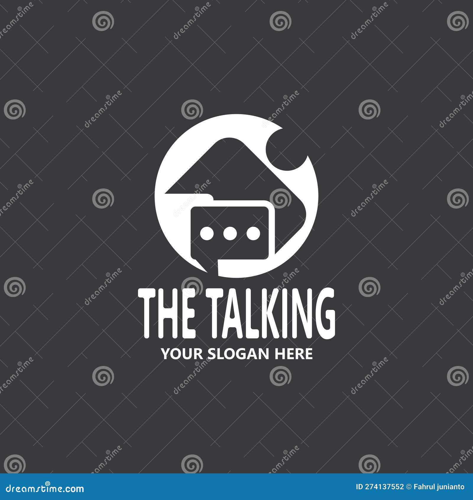 Chat Talking Logo and Symbol Vector Template Stock Illustration ...