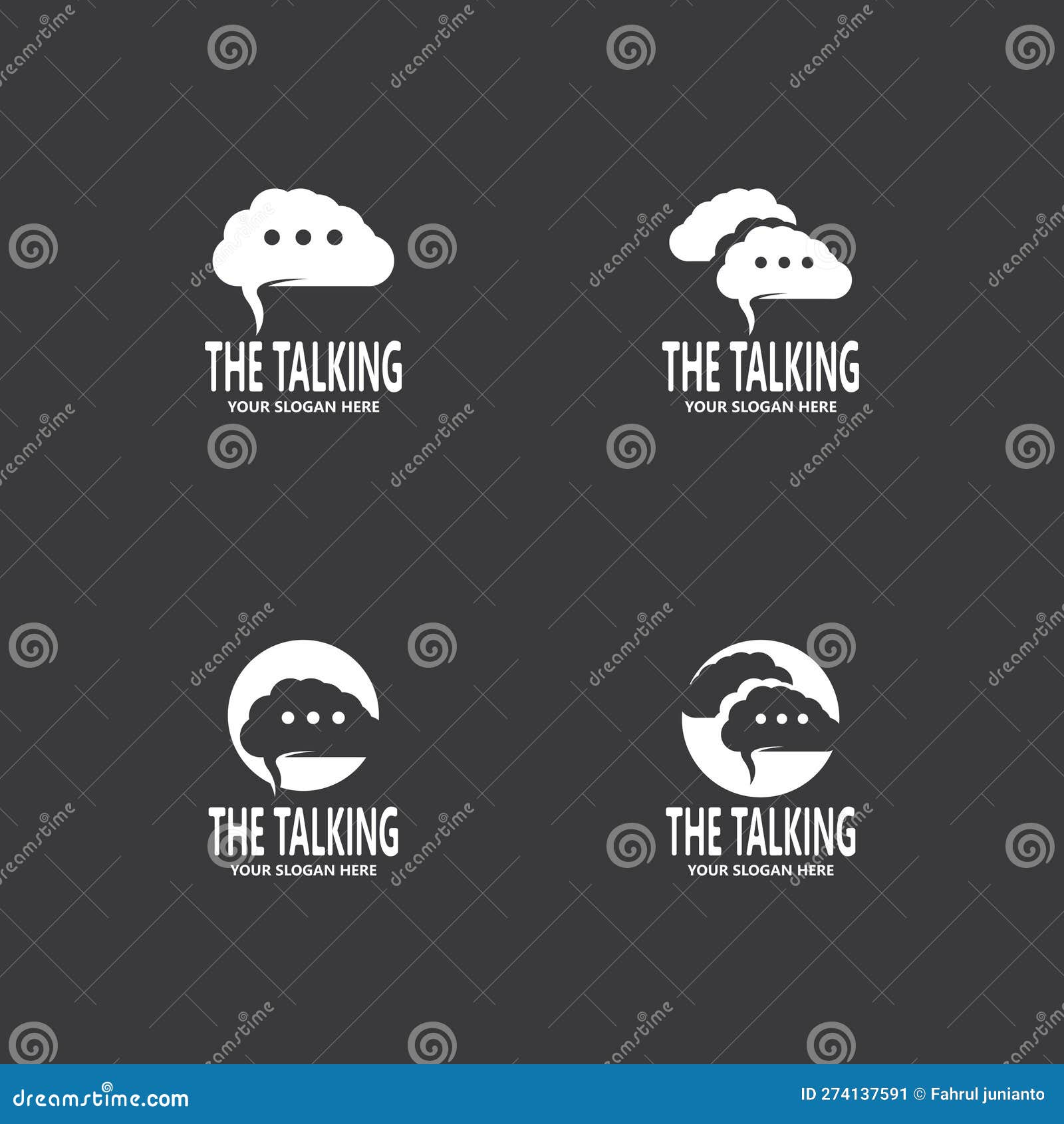 Chat Talking Logo and Symbol Vector Template Stock Illustration ...