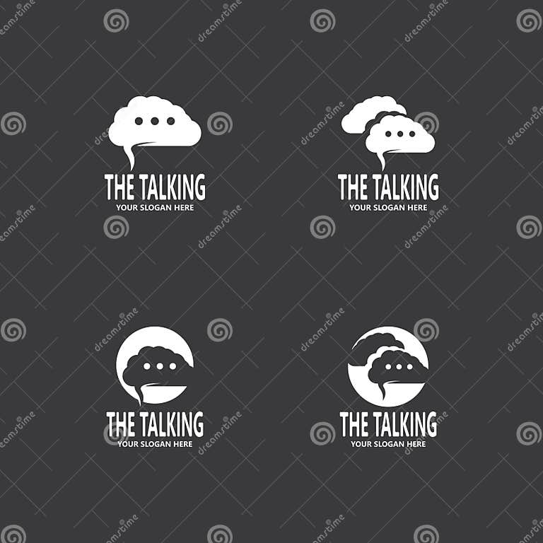 Chat Talking Logo and Symbol Vector Template Stock Illustration ...