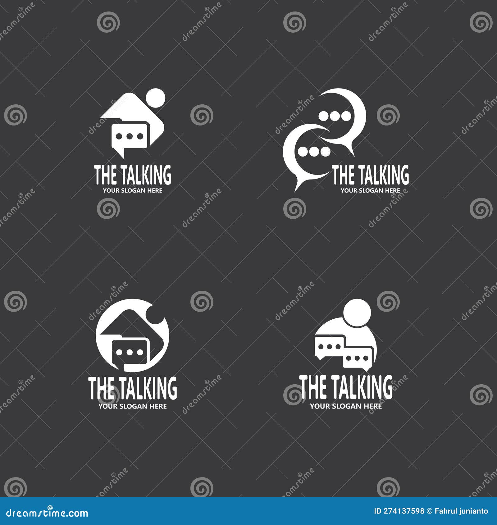 Chat Talking Logo and Symbol Vector Template Stock Illustration ...