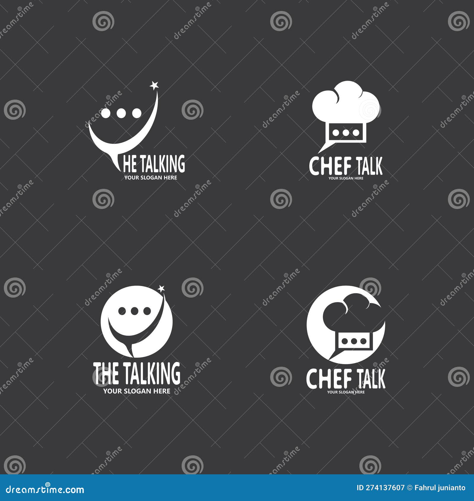 Chat Talking Logo and Symbol Vector Template Stock Illustration ...