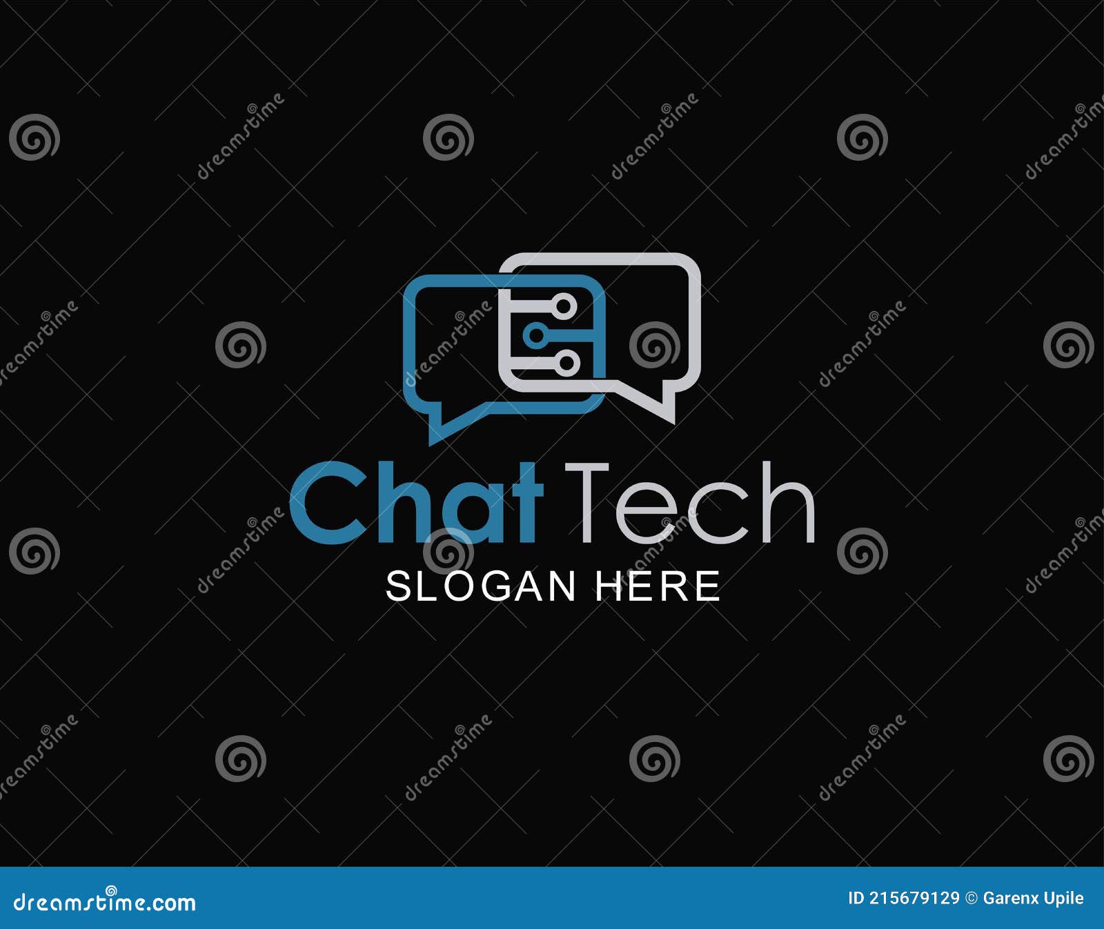 Chat Tech Logo Symbol Design Inspiration Stock Vector - Illustration of ...
