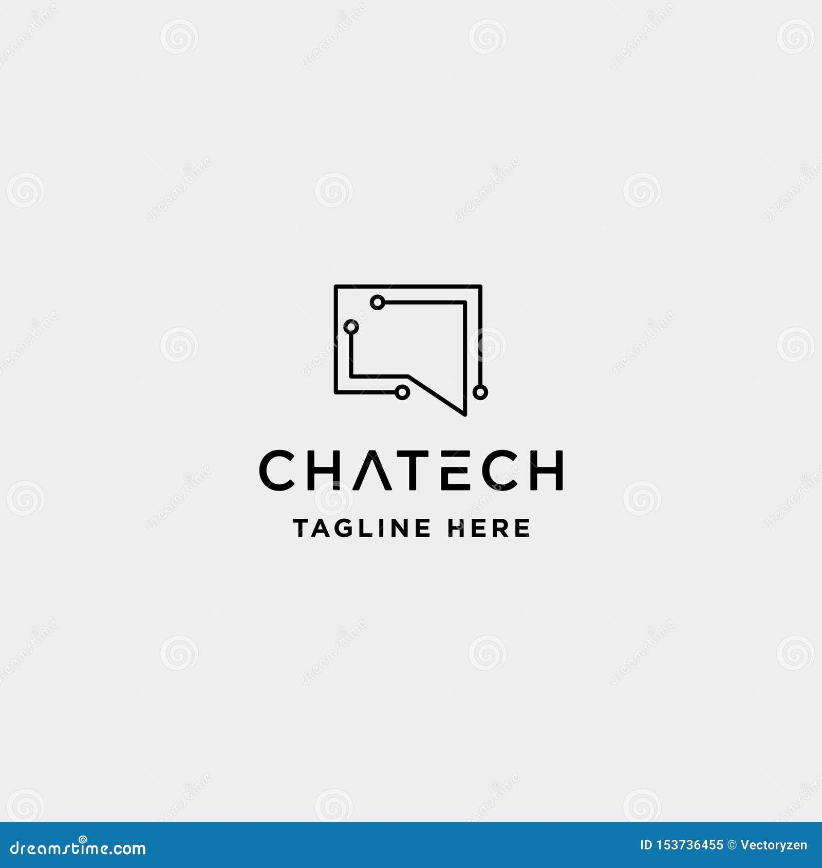Chat Technology Logo Design Vector Talk Internet Symbol Icon Stock ...
