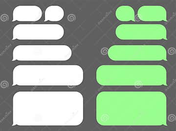 Chat Text Box. Empty Messages Template. Vector Dialig Interface Stock ...