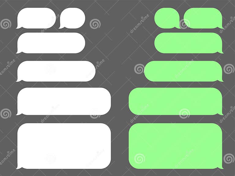 Chat Text Box. Empty Messages Template. Vector Dialig Interface Stock ...