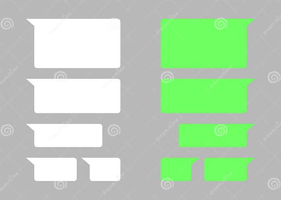 Chat Text Box. Empty Messages Template. Vector Dialig Interface Stock ...