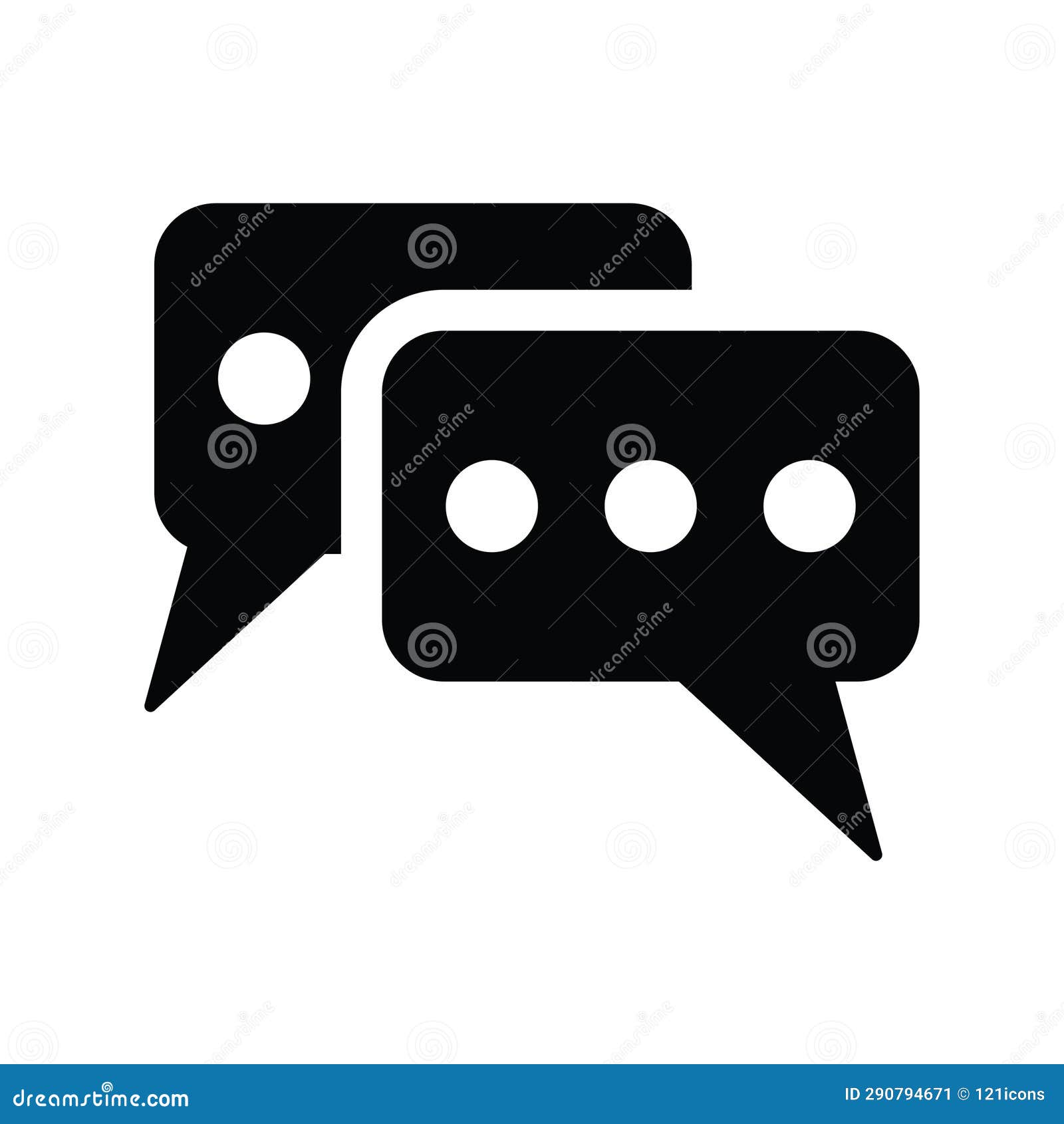 Chat Text Icon stock illustration. Illustration of chat - 290794671