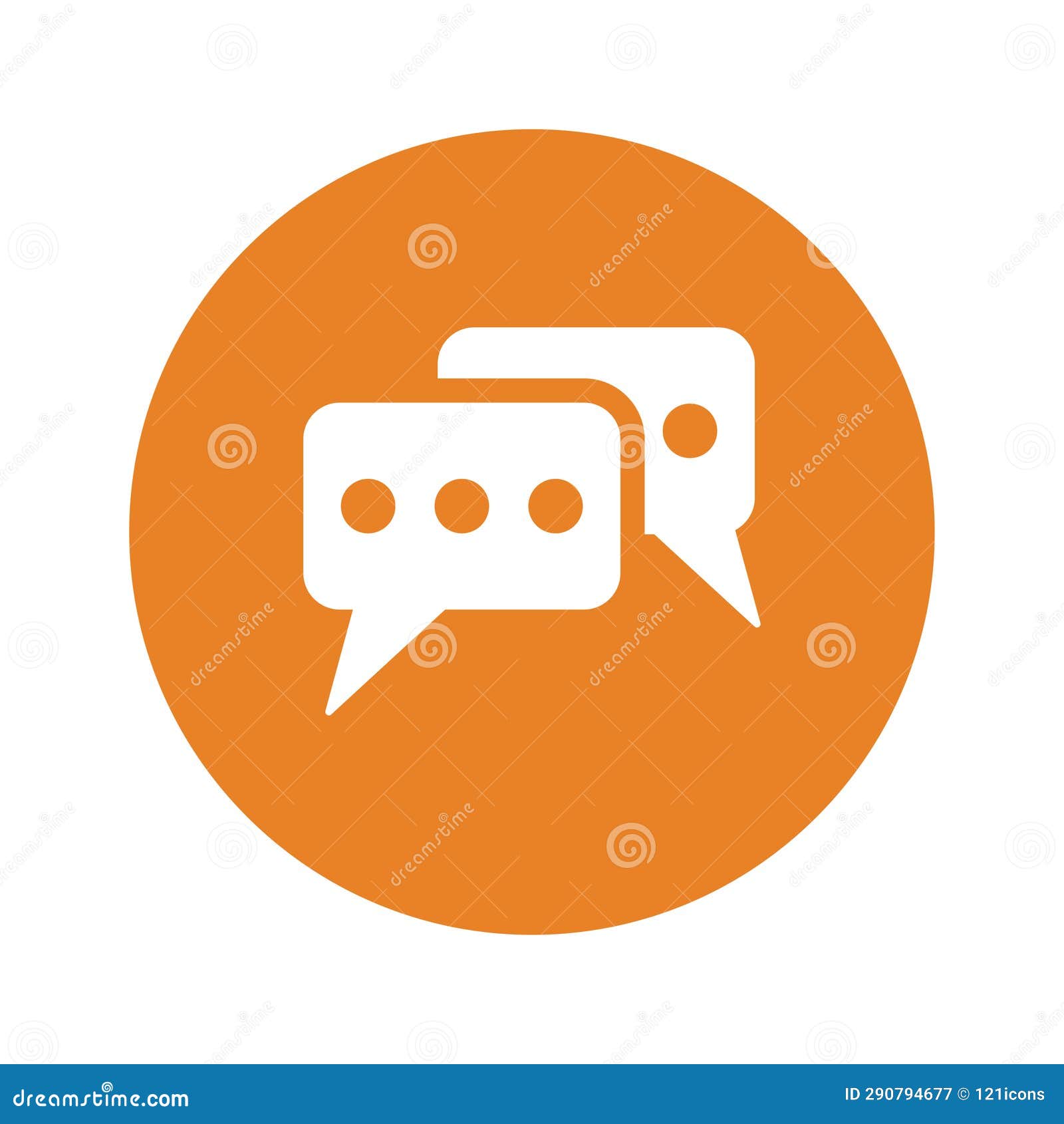 Chat Text Icon stock illustration. Illustration of discussion - 290794677