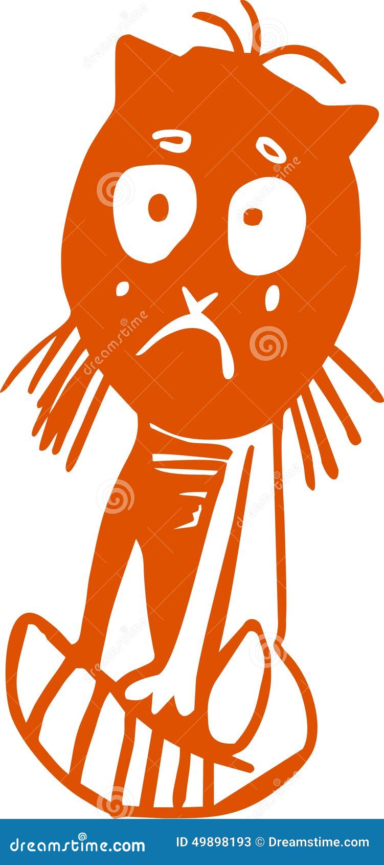 Chat triste illustration de vecteur. Illustration du symbole - 49898193