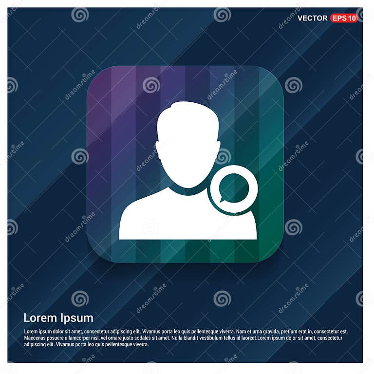 Chat user icon stock vector. Illustration of speech - 132406330