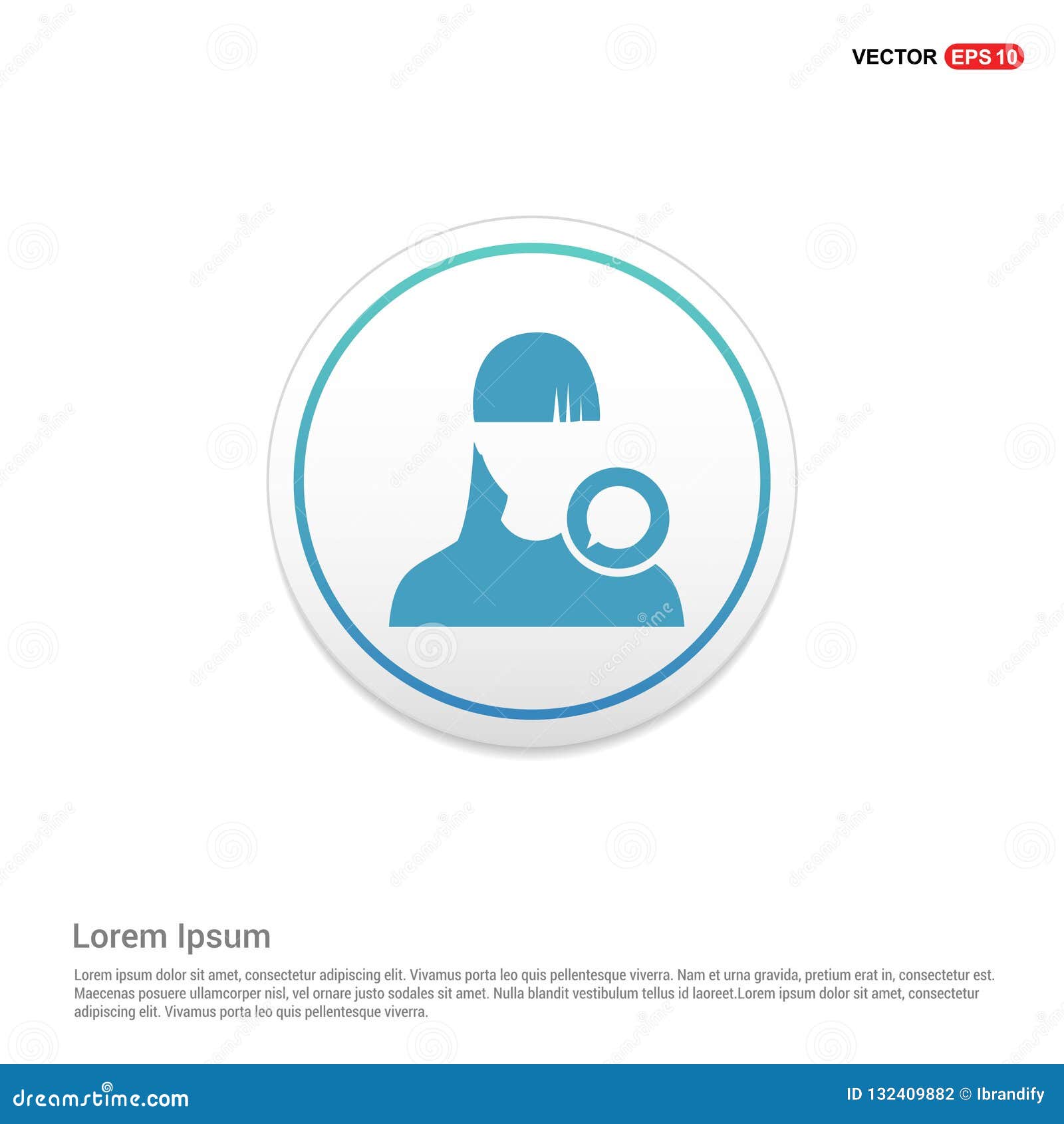 Chat User Icon. Hexa White Background Icon Template Stock Vector ...