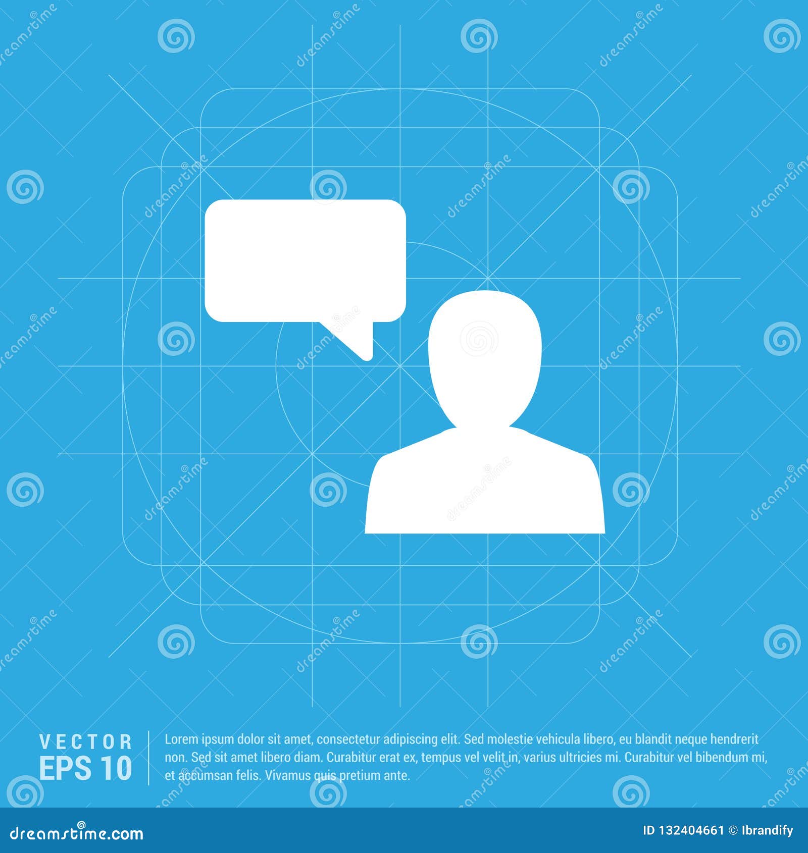 Chat user icon stock vector. Illustration of create - 132404661