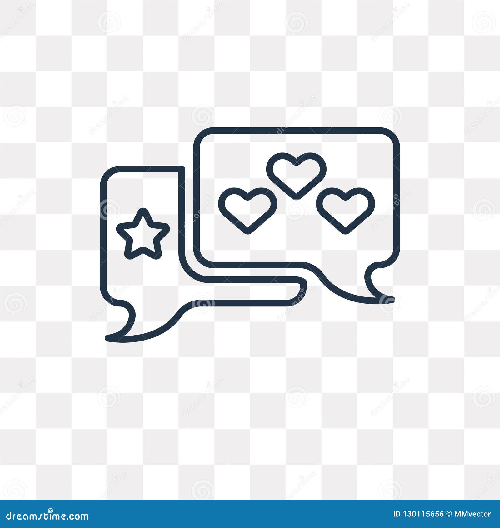 Chat Vector Icon Isolated on Transparent Background, Linear Chat Stock ...