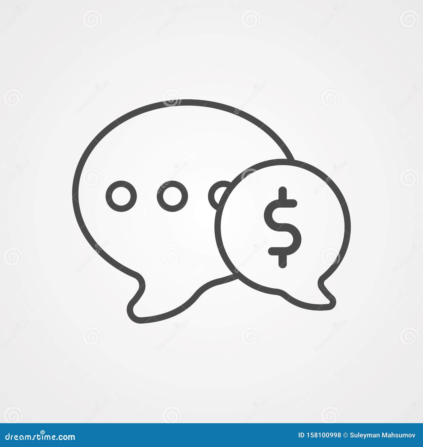 Chat Vector Icon Sign Symbol Stock Illustration - Illustration of ...