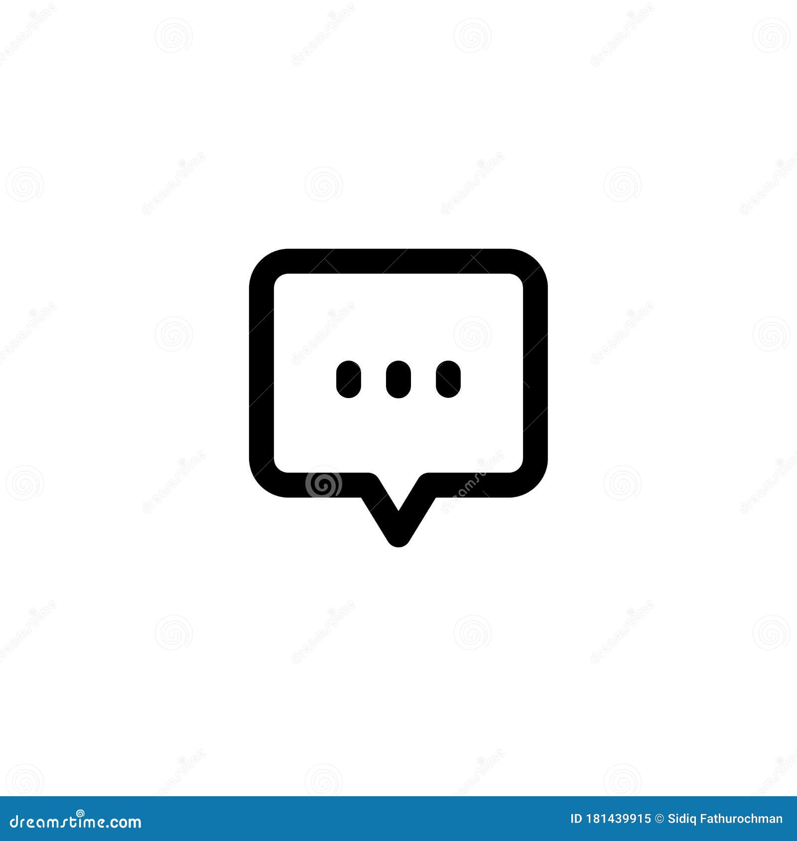 Chat Waiting Icon stock vector. Illustration of icon - 181439915