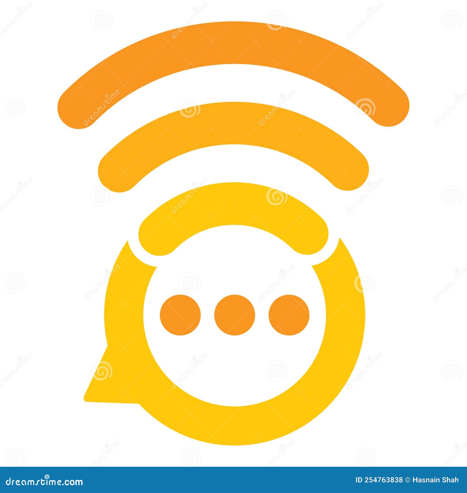 Chat Wifi Logo Design Vector Sign. Stock Vector - Illustration of ...