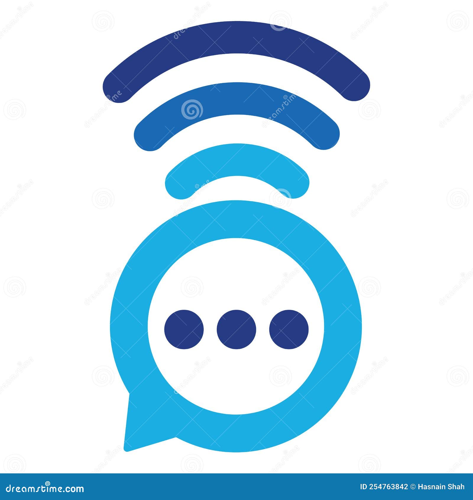 Chat Wifi Logo Design Vector Sign. Stock Vector - Illustration of logo ...