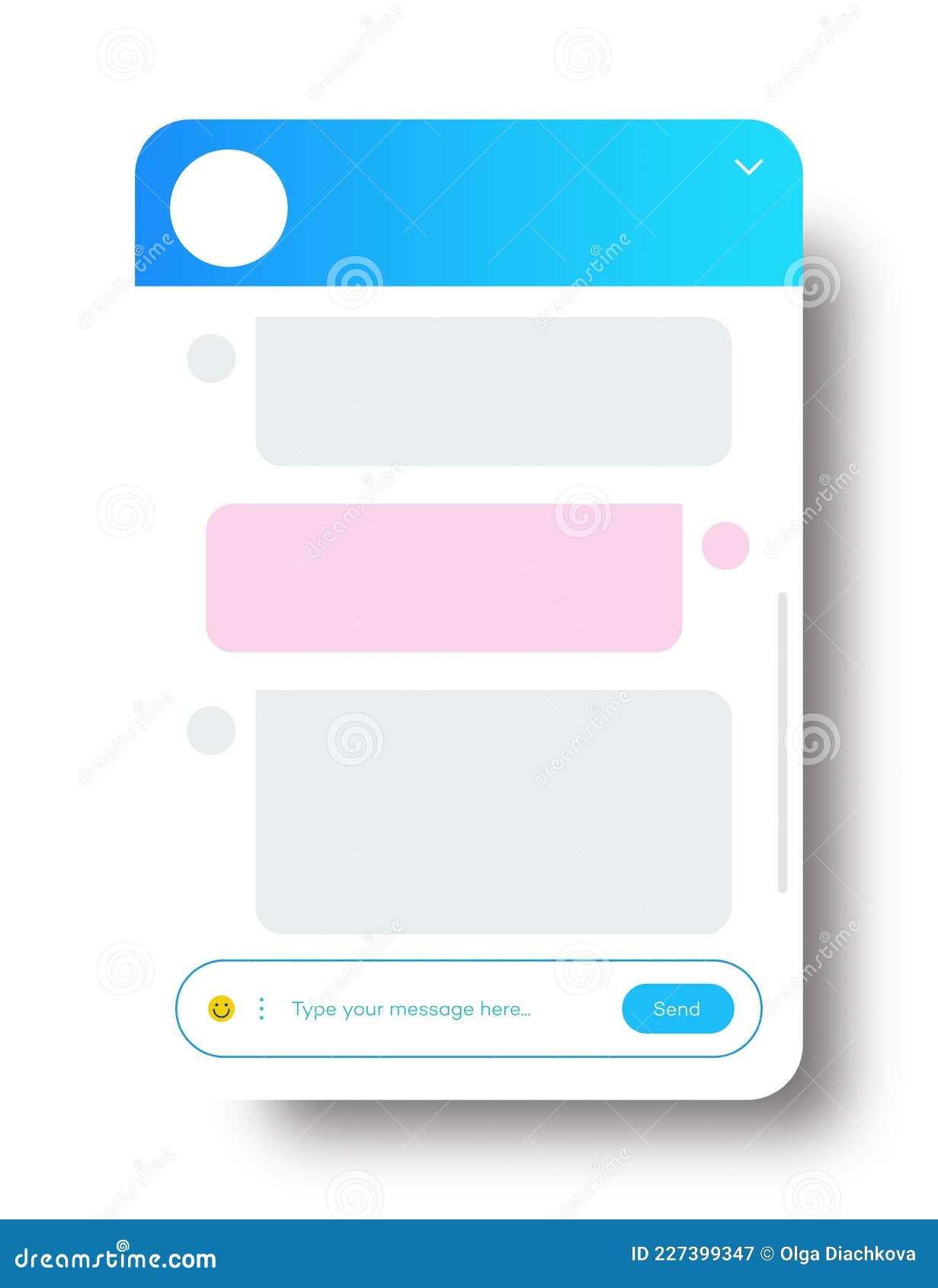 Chat Window for Website and Mobile App Stock Vector - Illustration of ...
