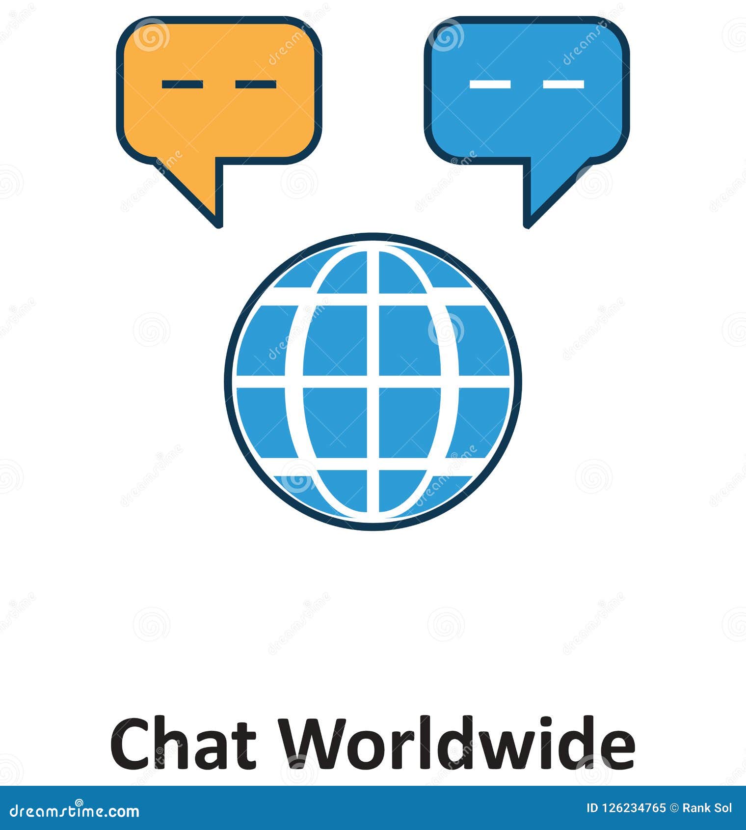 Chat Worldwide Isolated and Vector Icon for Technology Stock Vector ...