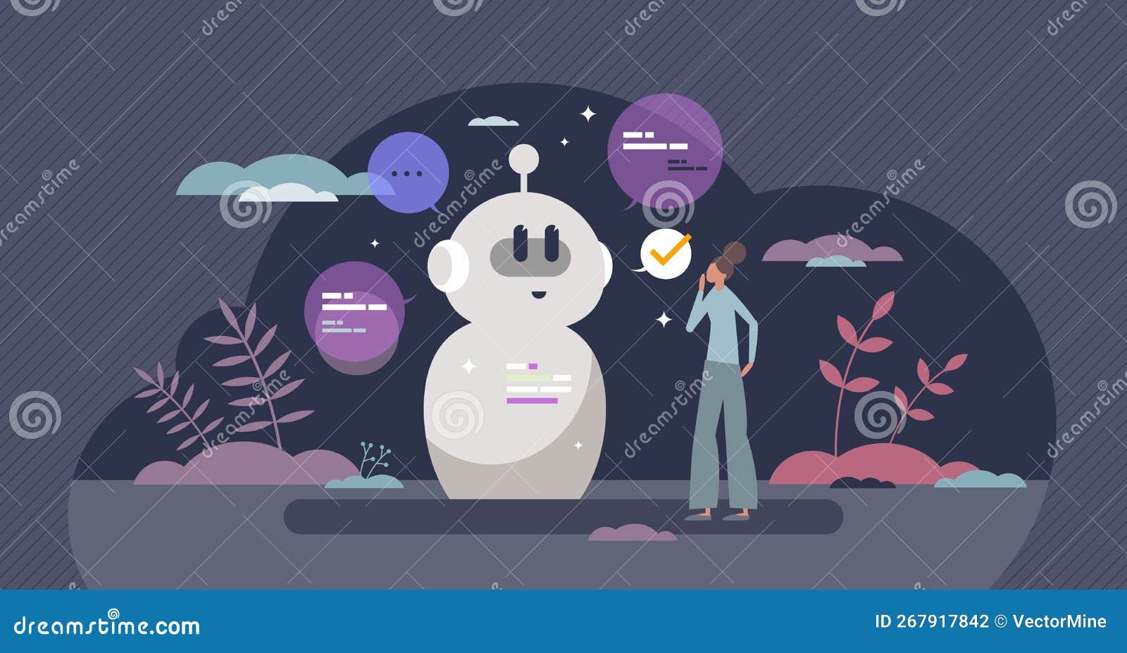 Chatbot Answering User Prompts with AI Communication Tiny Person ...