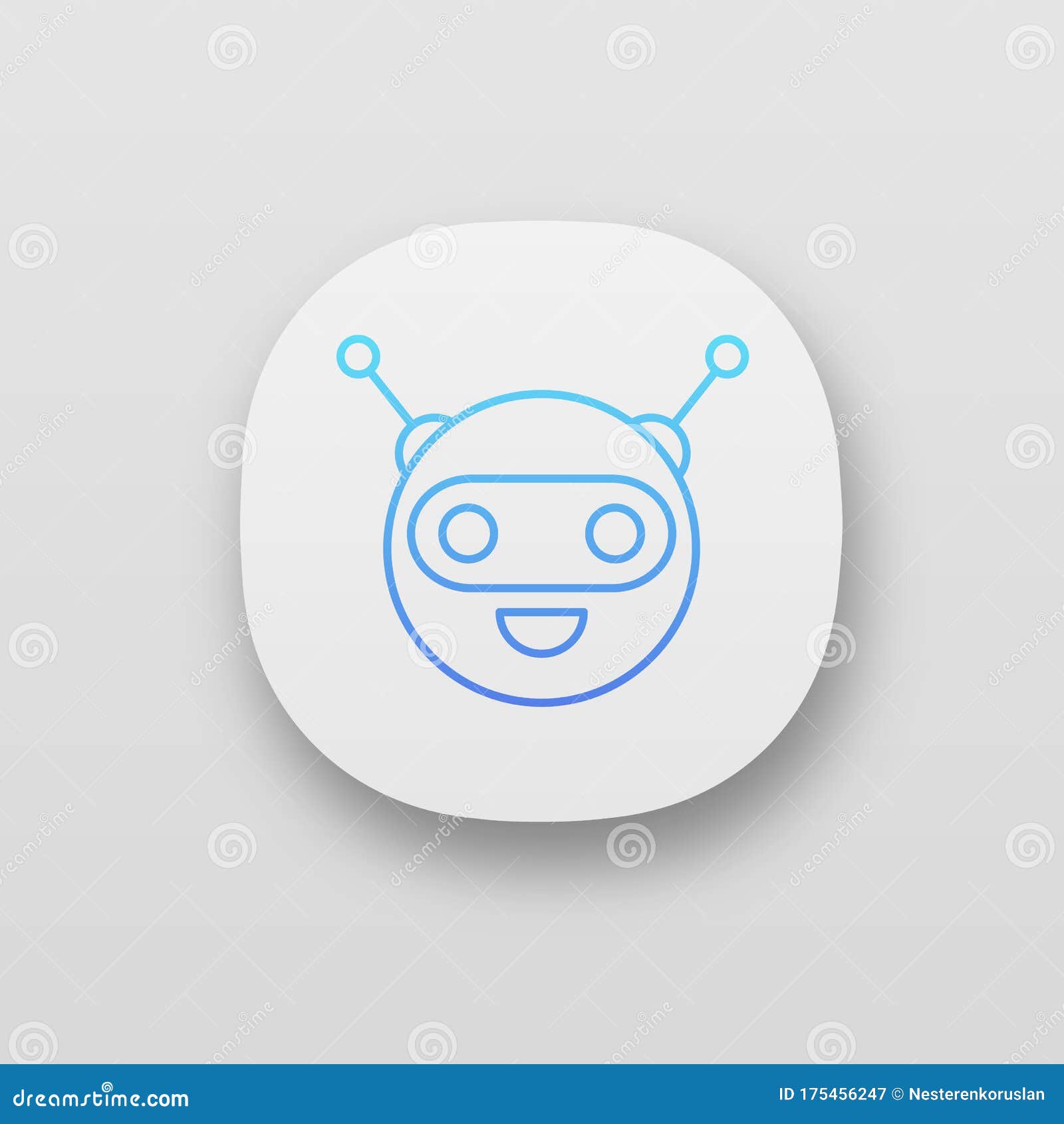 Chatbot app icon stock vector. Illustration of artificial - 175456247