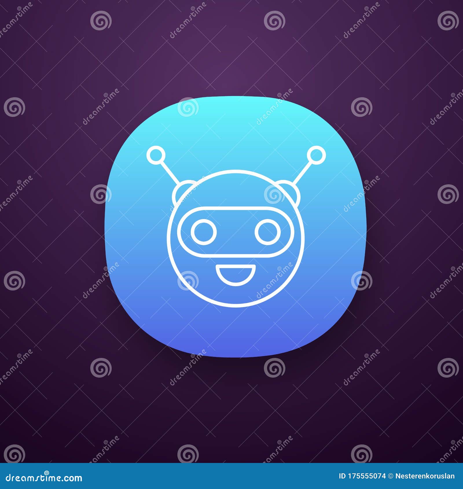 Chatbot app icon stock vector. Illustration of gradient - 175555074