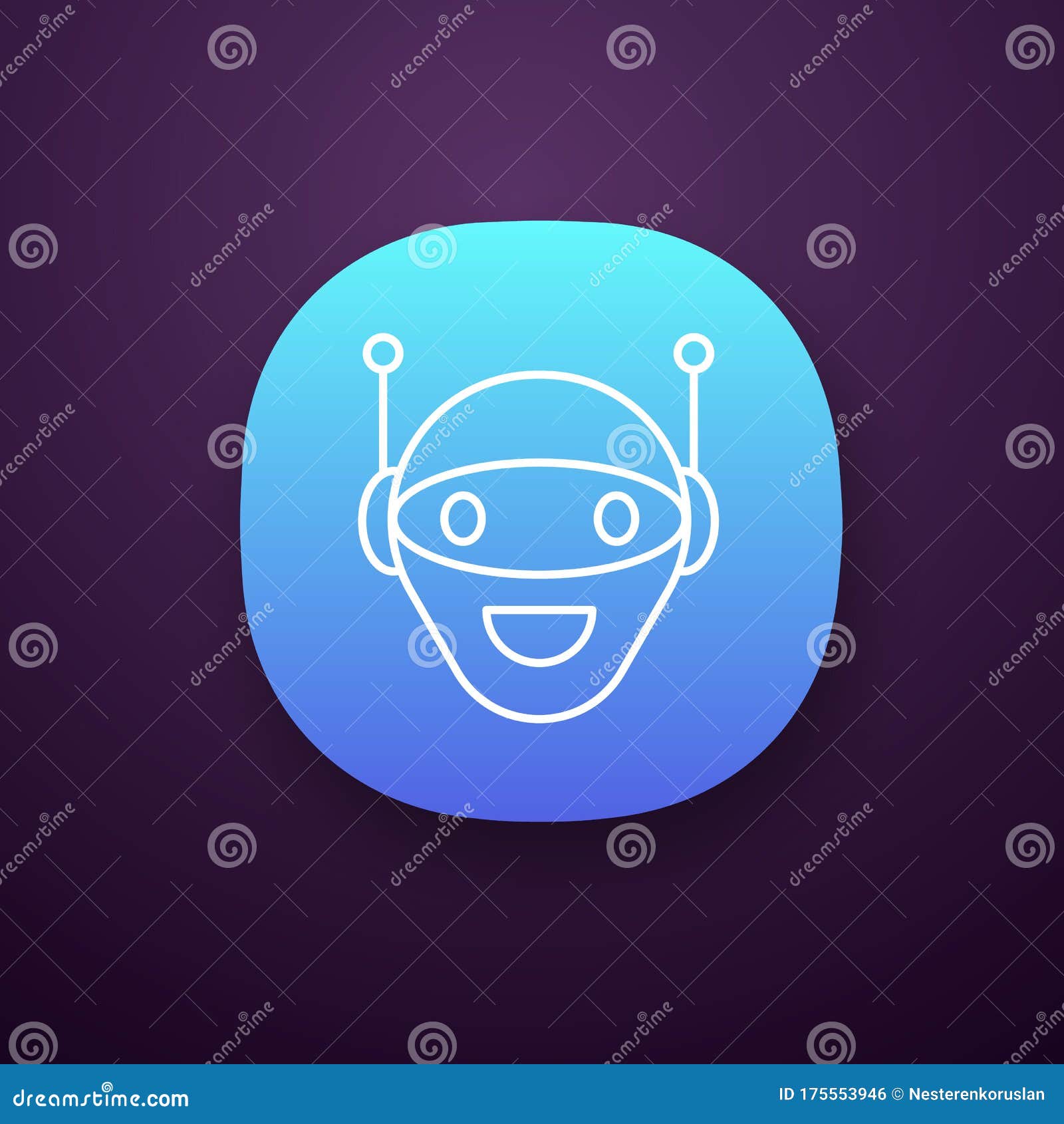 Chatbot App Icon Stock Vector Illustration Of Click 175553946