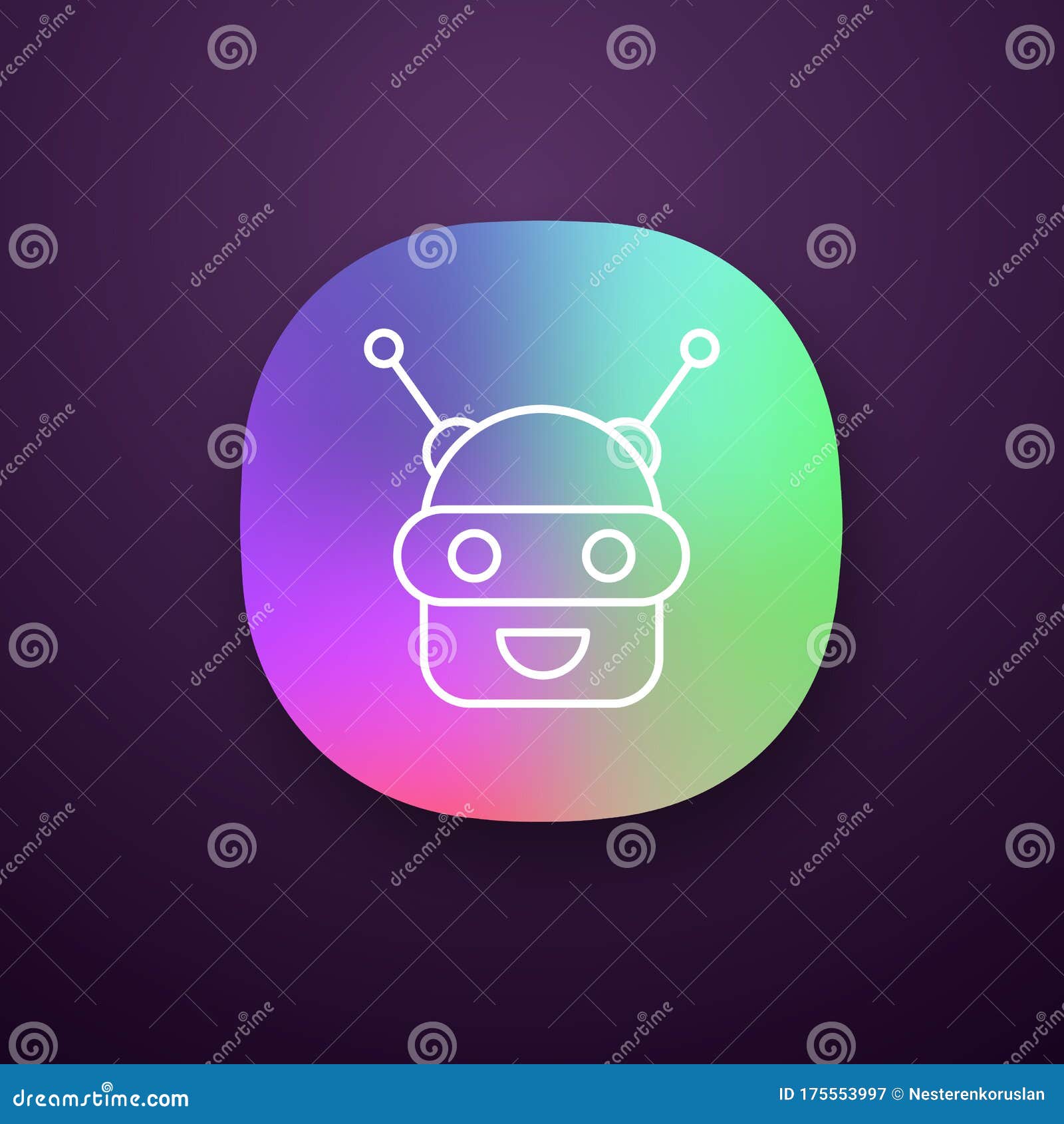 Chatbot app icon stock vector. Illustration of hand - 175553997